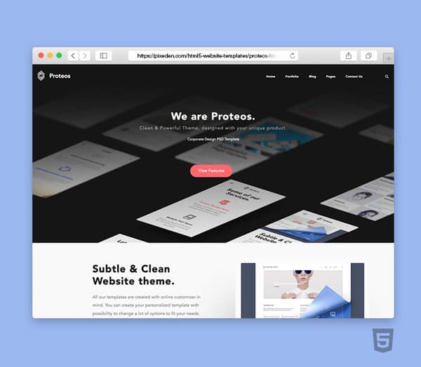 Premium & Free Web Design Templates | Pixeden Club
