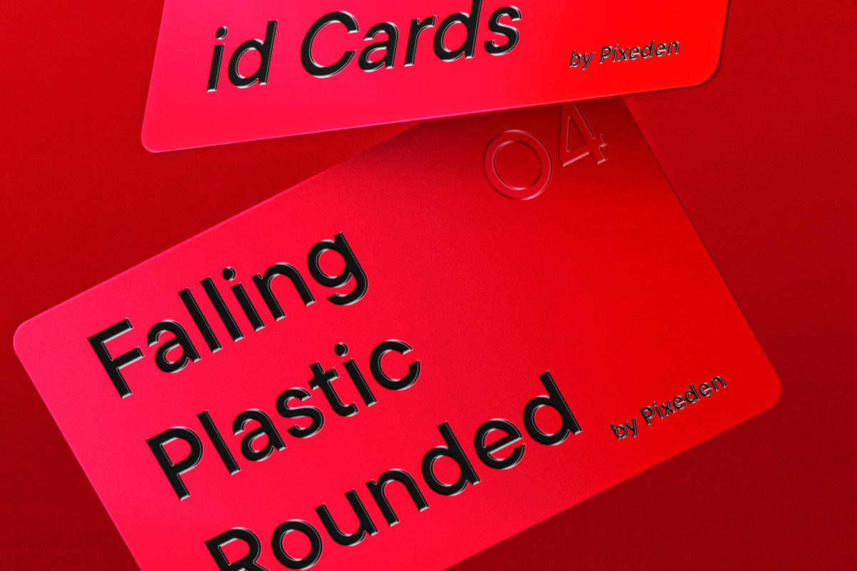 falling cards mockup