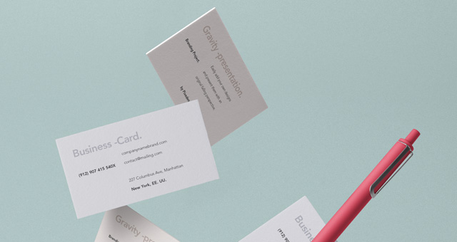 Gravity Psd B-Cards Mock-Up Vol6 | Psd Mock Up Templates | Pixeden