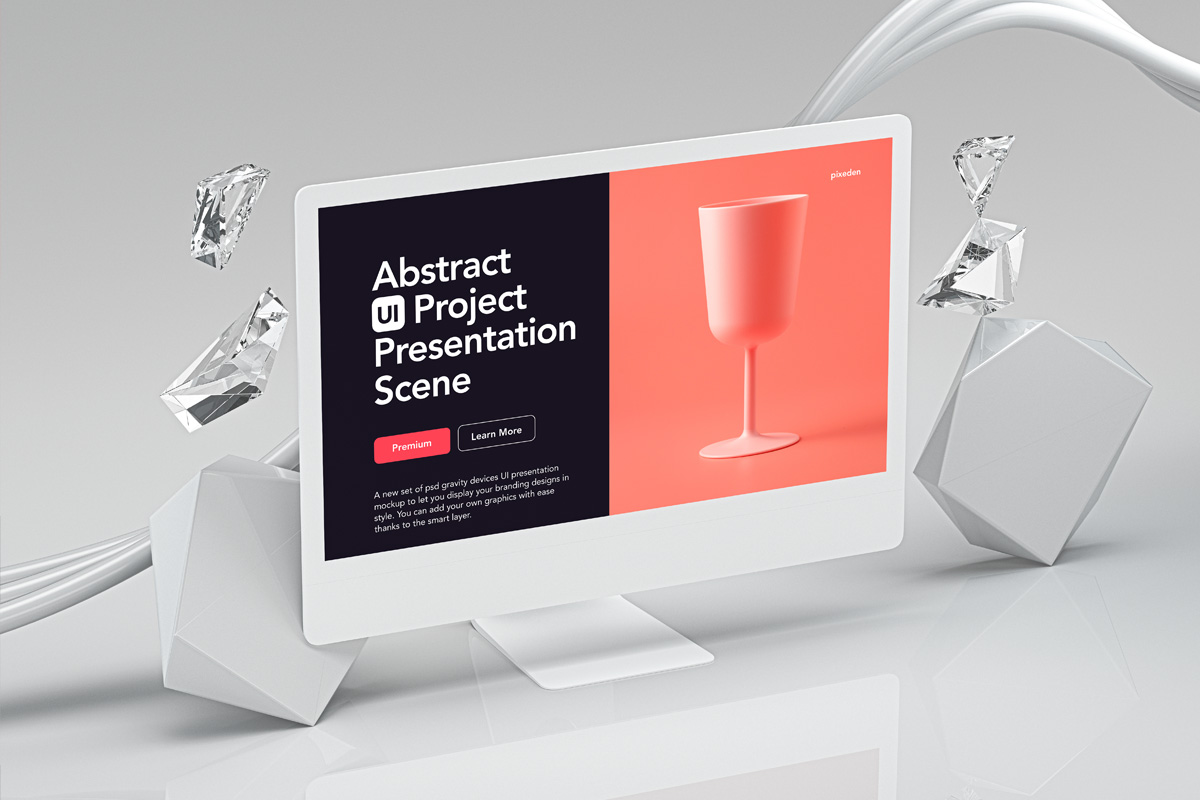 Abstract UI Project Scene Mockup 3 | Psd Web Elements | Pixeden