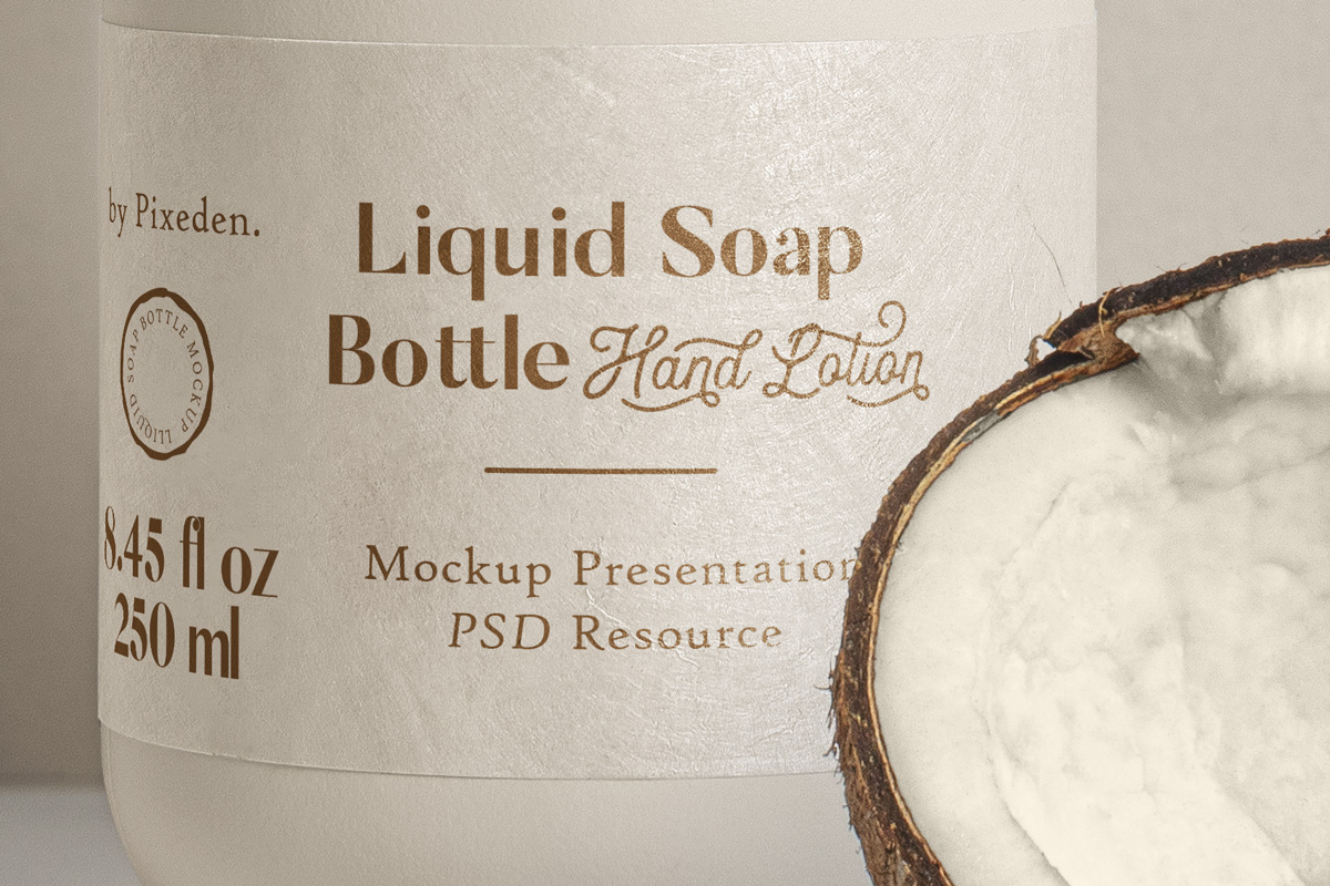 Liquid Soap Bottle Presentation Mockup Psd Mock Up Templates Pixeden
