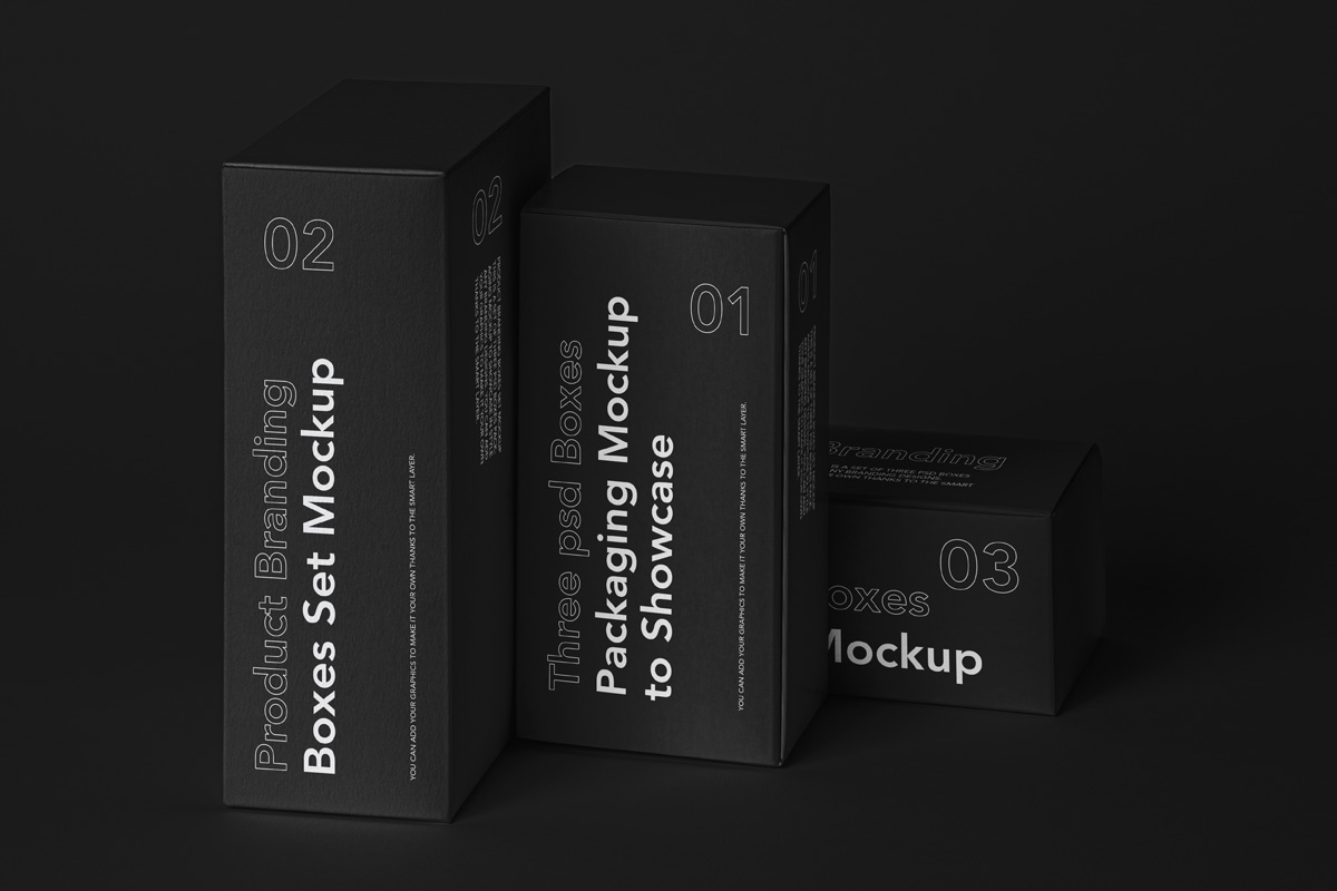 Box Psd Mockup Product Branding Set | Psd Mock Up Templates | Pixeden