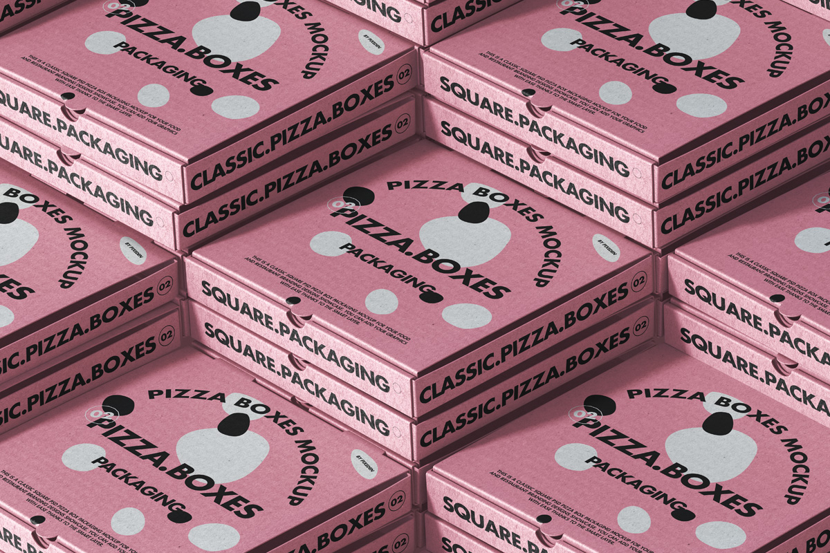 Packaging Psd Pizza Box Mockup Psd Mock Up Templates Pixeden