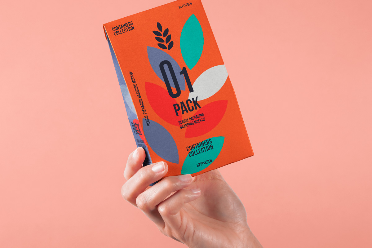 Hand Holding Product Packaging Mockup | Psd Mock Up Templates | Pixeden