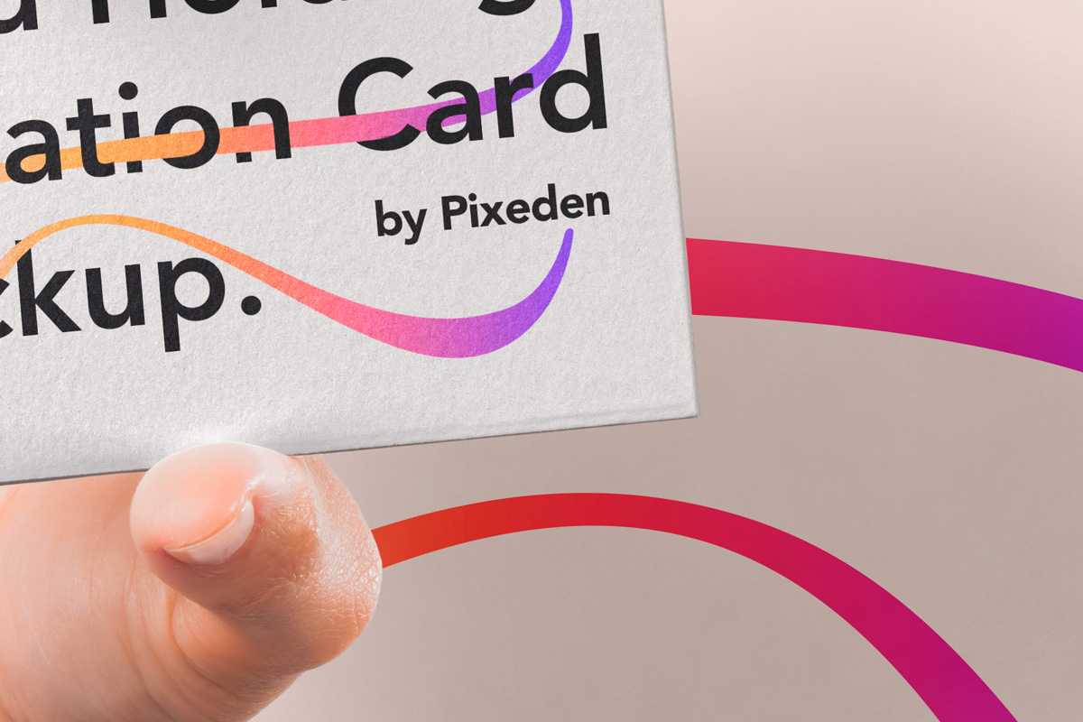 Hand Holding Psd Invitation Card Mockup | Psd Mock Up Templates | Pixeden