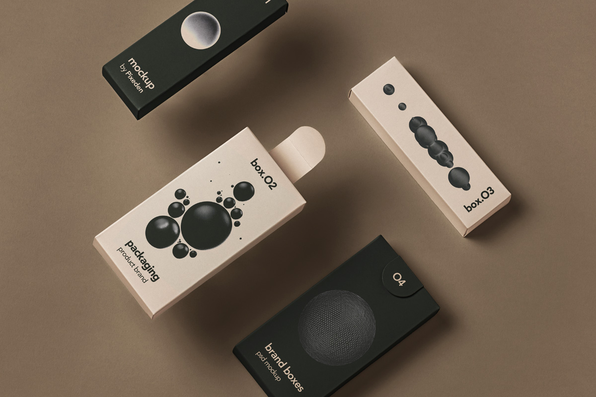 Product Psd Boxes Packaging Mockup | Psd Mock Up Templates | Pixeden