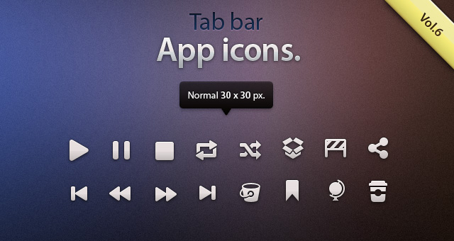 Tab Bar Icons iOS vol6 | Mobile Apps Icons | Pixeden
