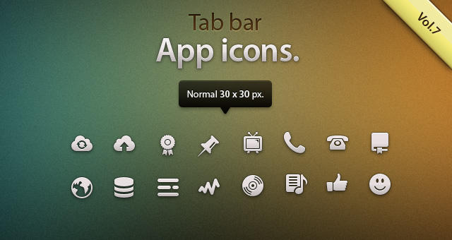 Tab Bar Icons iOS vol7 | Mobile Apps Icons | Pixeden